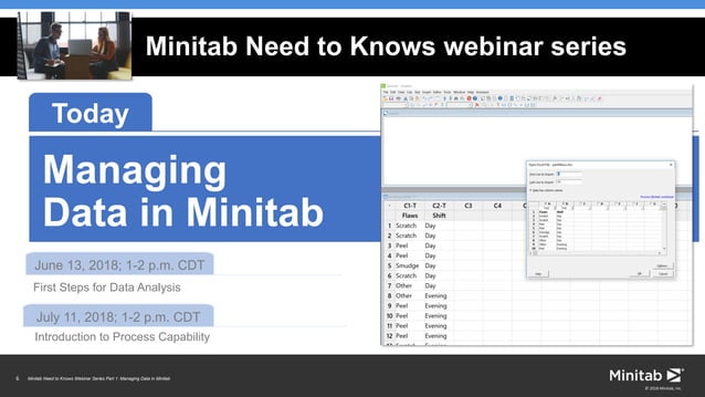 Minitab Need To Knows Series 1 How To Manage Data In Minitab Ppt
