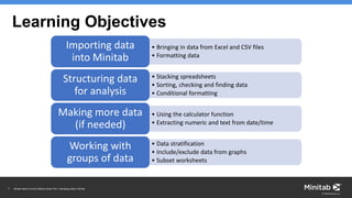 Minitab Need to Knows Series 1 - How to Manage Data in Minitab | PDF