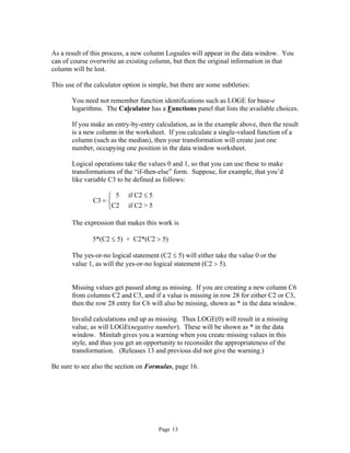 Minitab release16 tutorial | PDF