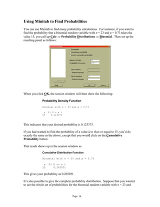 Minitab release16 tutorial | PDF