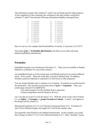 Minitab release16 tutorial | PDF