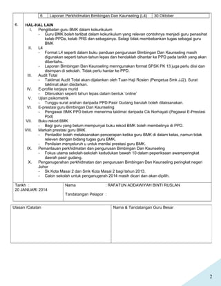 Minit curai meeting bmk ppd kali per1 | DOC