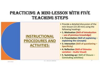 Mini teaching | PDF