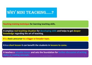 Mini teaching | PDF