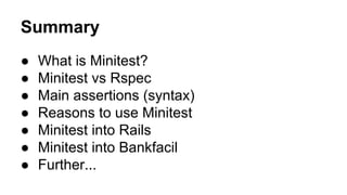 Minitest | PDF