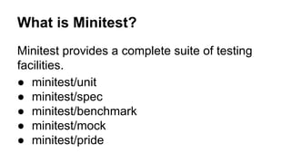 Minitest | PDF