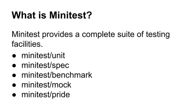 Minitest | PDF