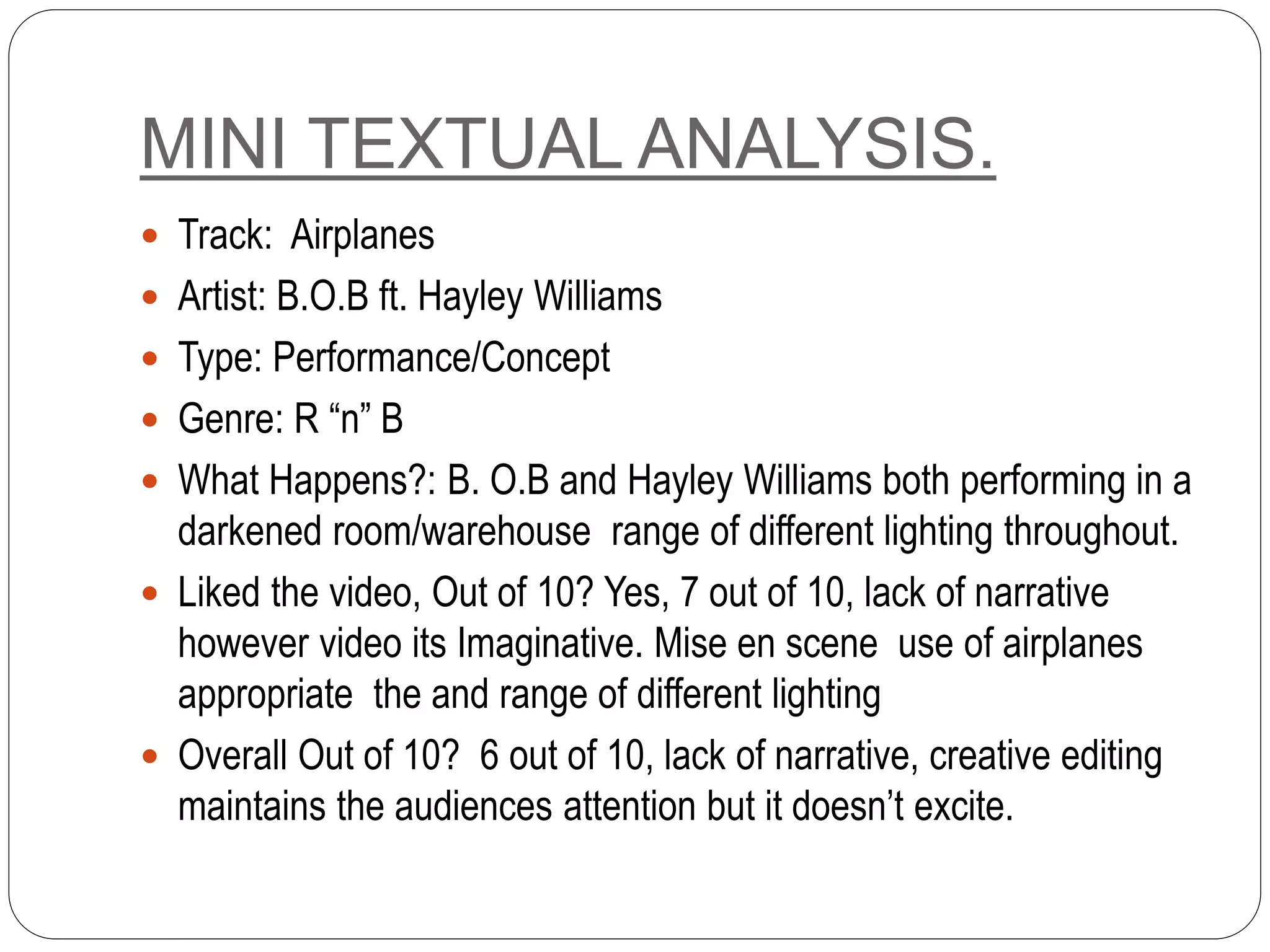 Mini textual analysis | PPT
