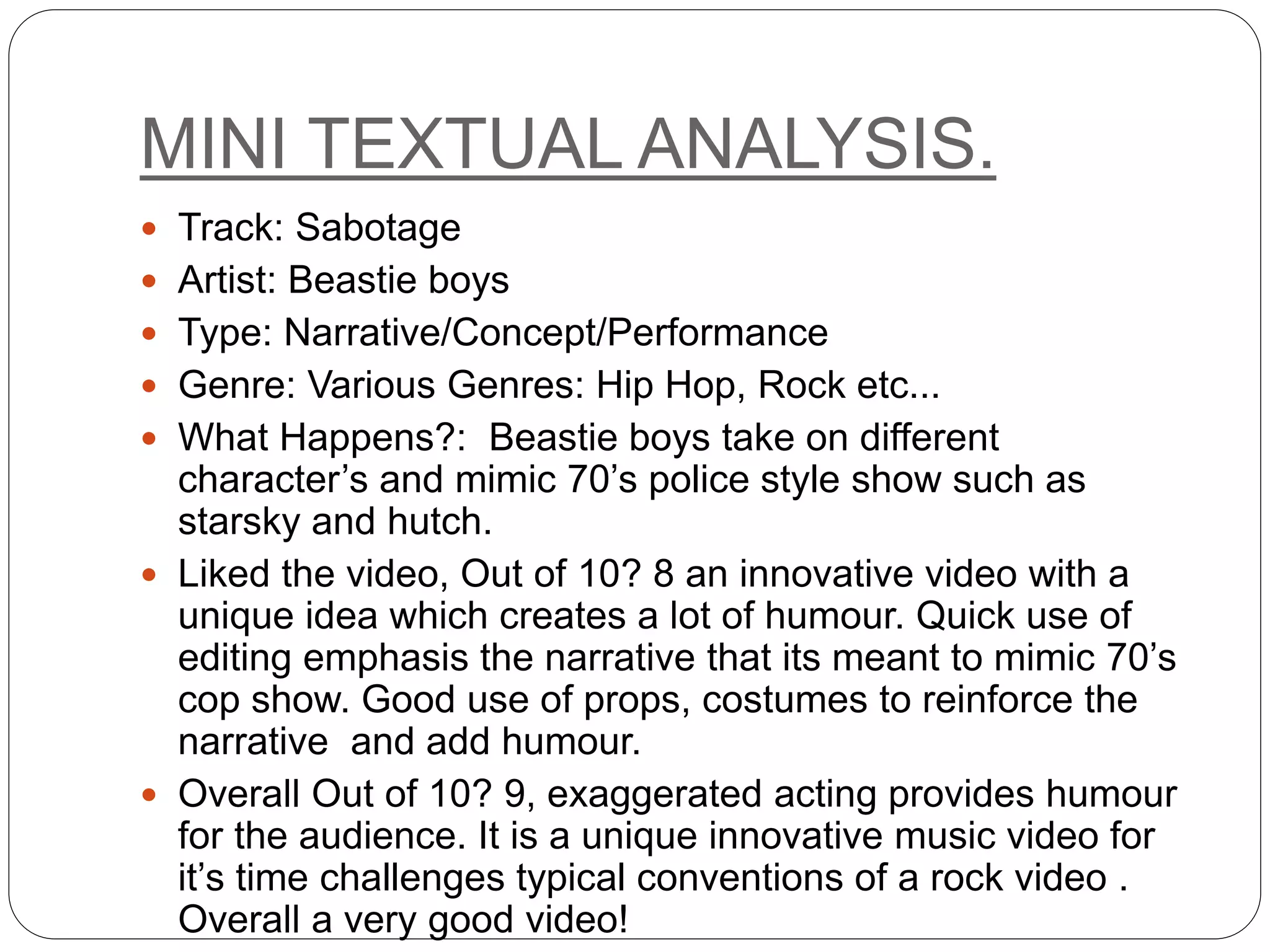Mini textual analysis | PPT