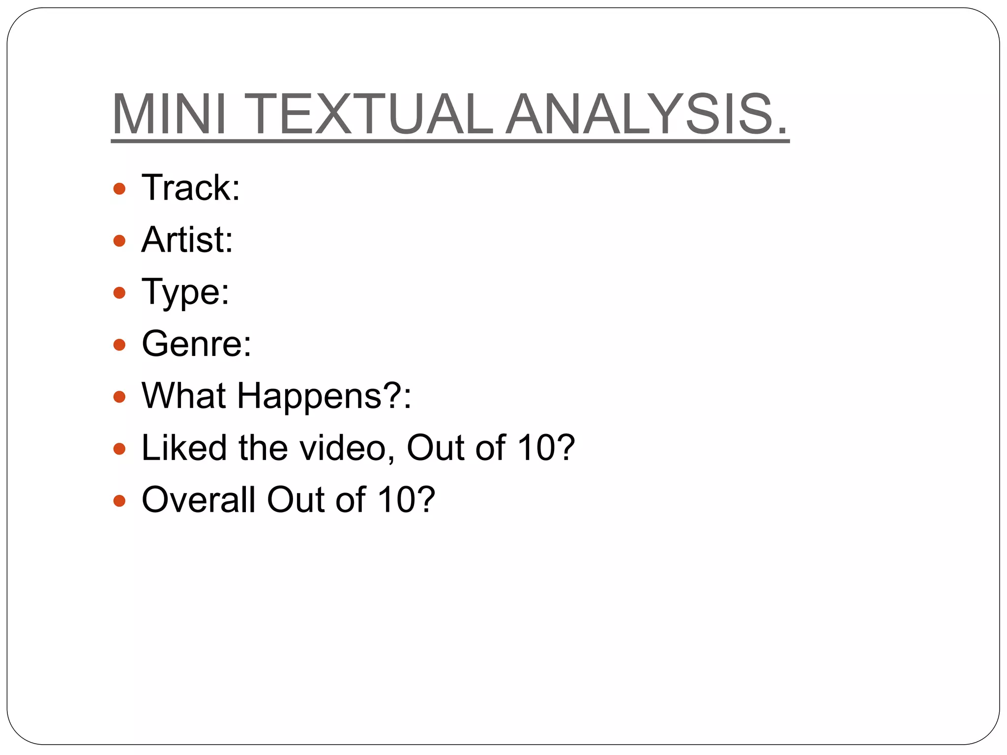 Mini textual analysis | PPT