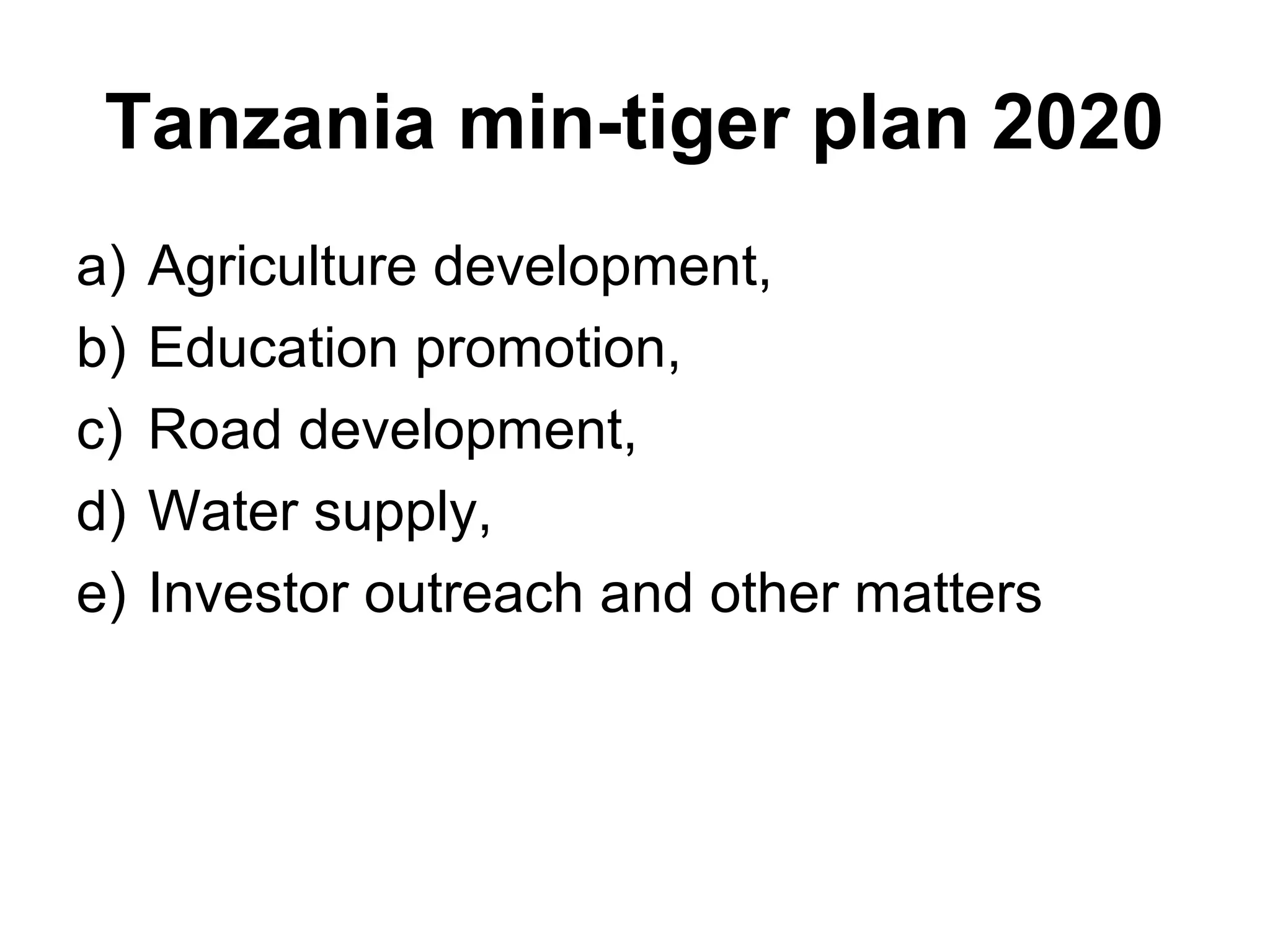 Mangasini_Mini tiger plan 2020 | PPT