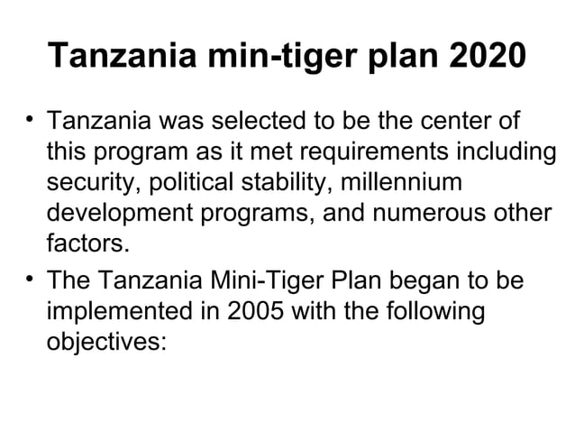 Mangasini_Mini tiger plan 2020 | PPT