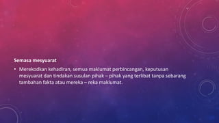 Nota Minit mesyuarat | PPT