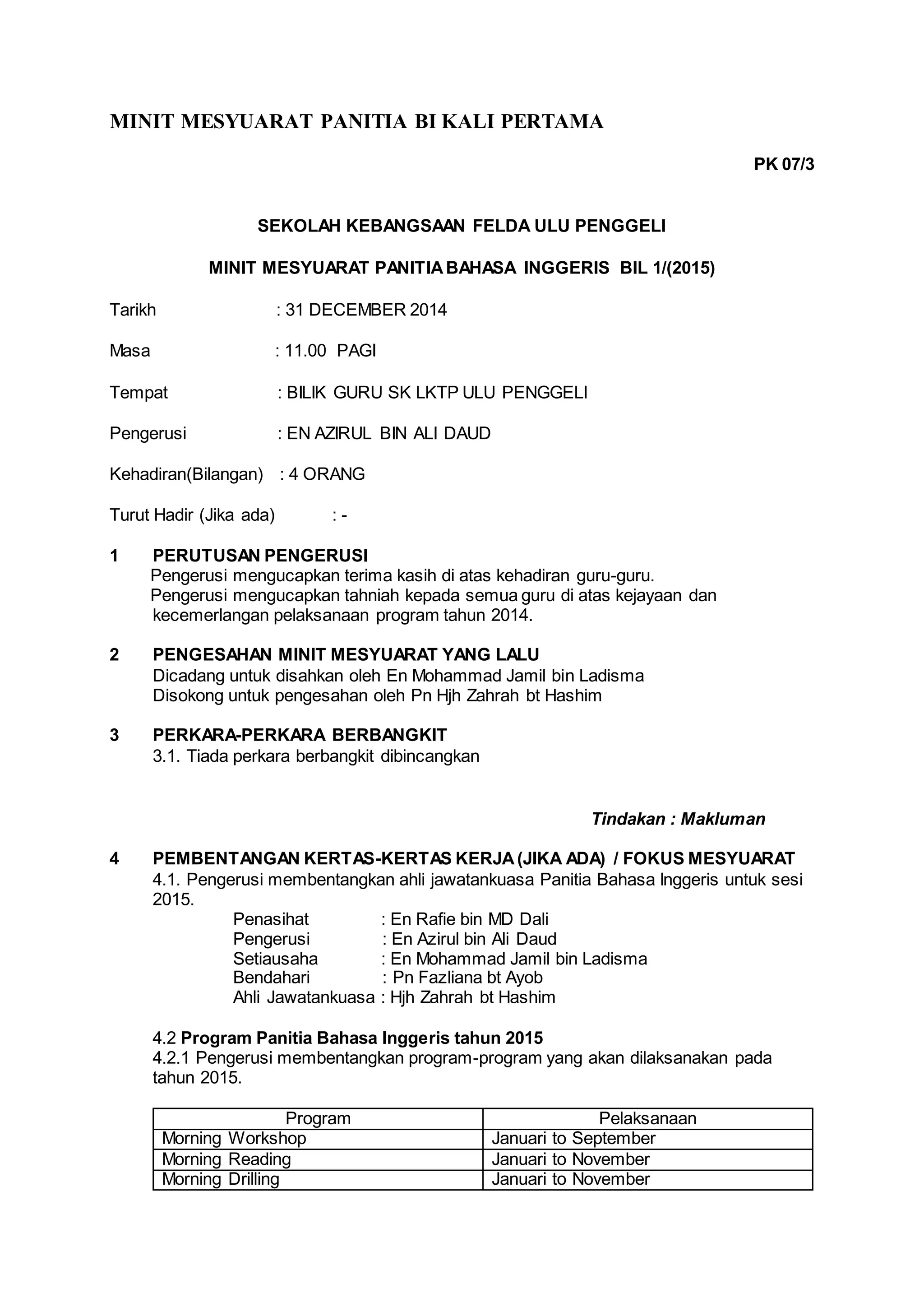 Minit mesyuarat 1 2017 b.i | DOCX