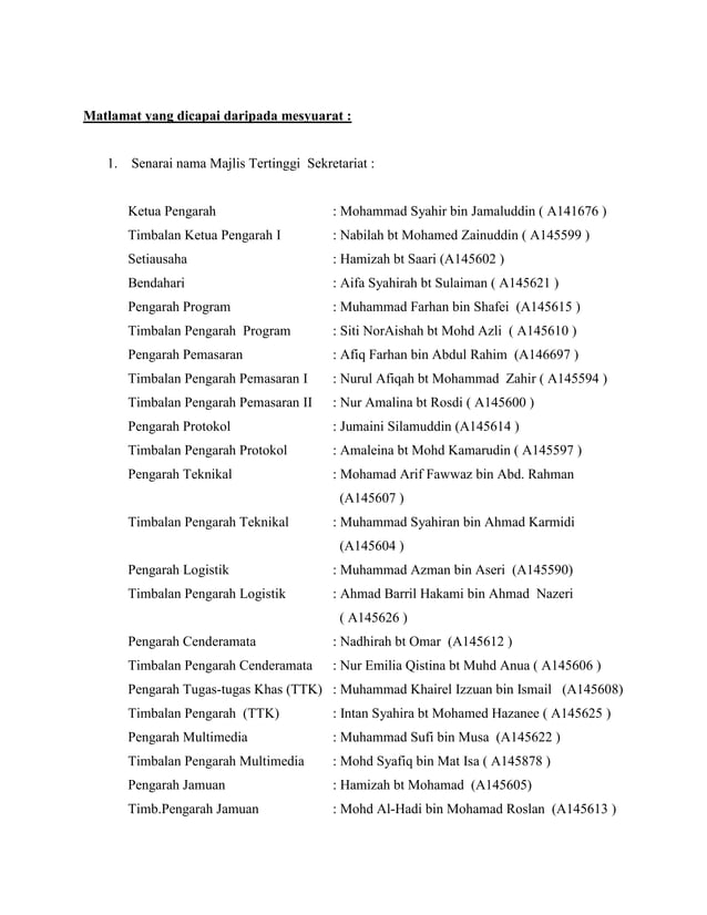 Minit mesyuarat 1 geologi | PDF