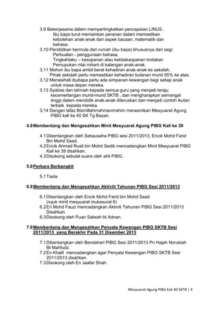 Minit mesyuarat agung pibg kali ke 40sktbyn | PDF