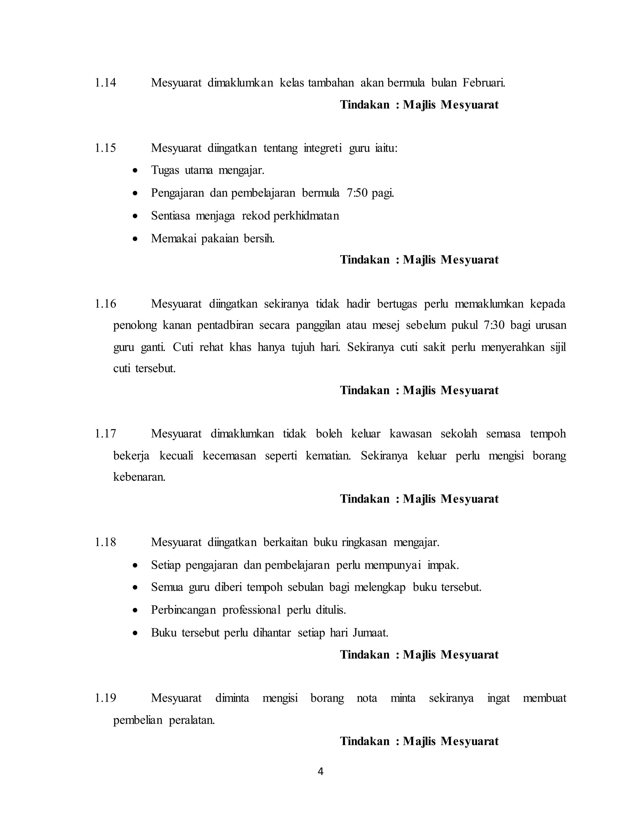 Minit mesyuarat kali pertama | DOCX