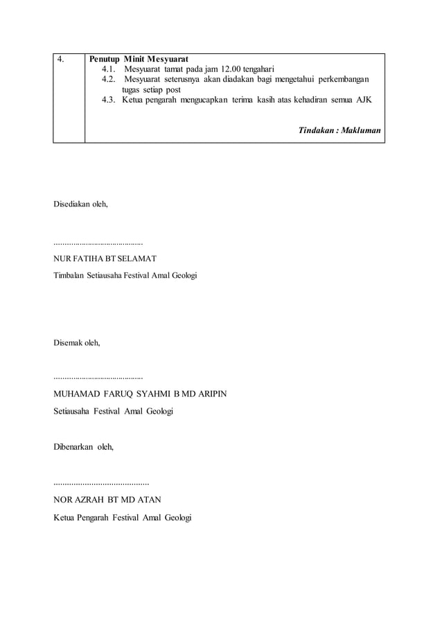 Minit mesyuarat ketujuh FAG | PDF