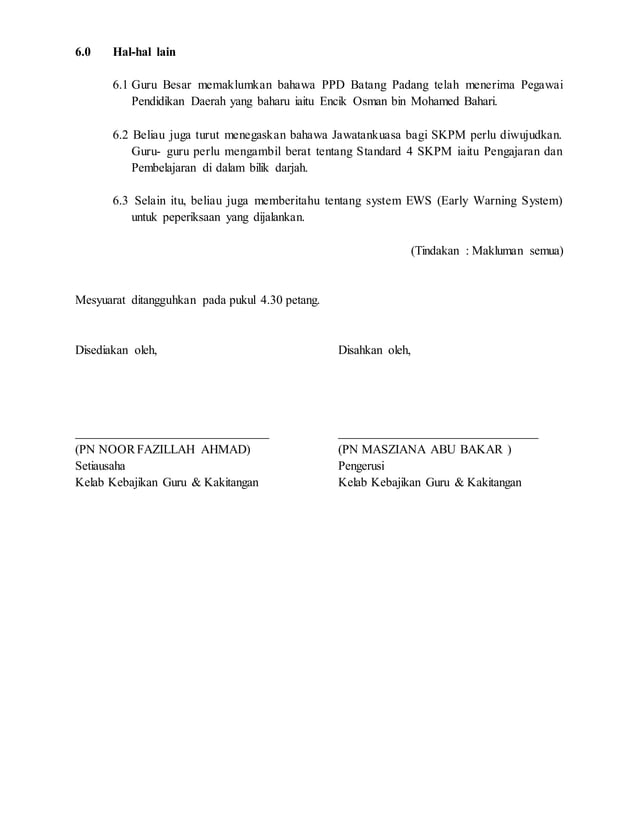 Minit mesyuarat kkgk 1 mesyuarat agong | DOC