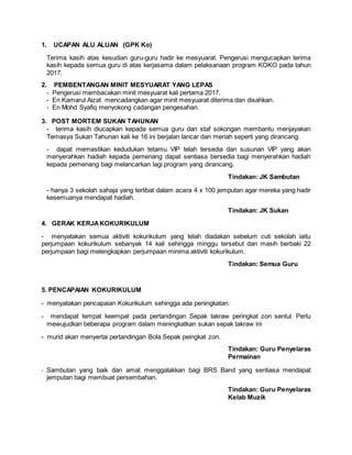 Minit mesyuarat koko kali 2 | DOCX