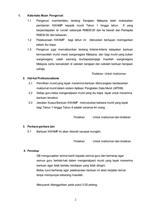 Minit mesyuarat kwapm 2020 | DOCX