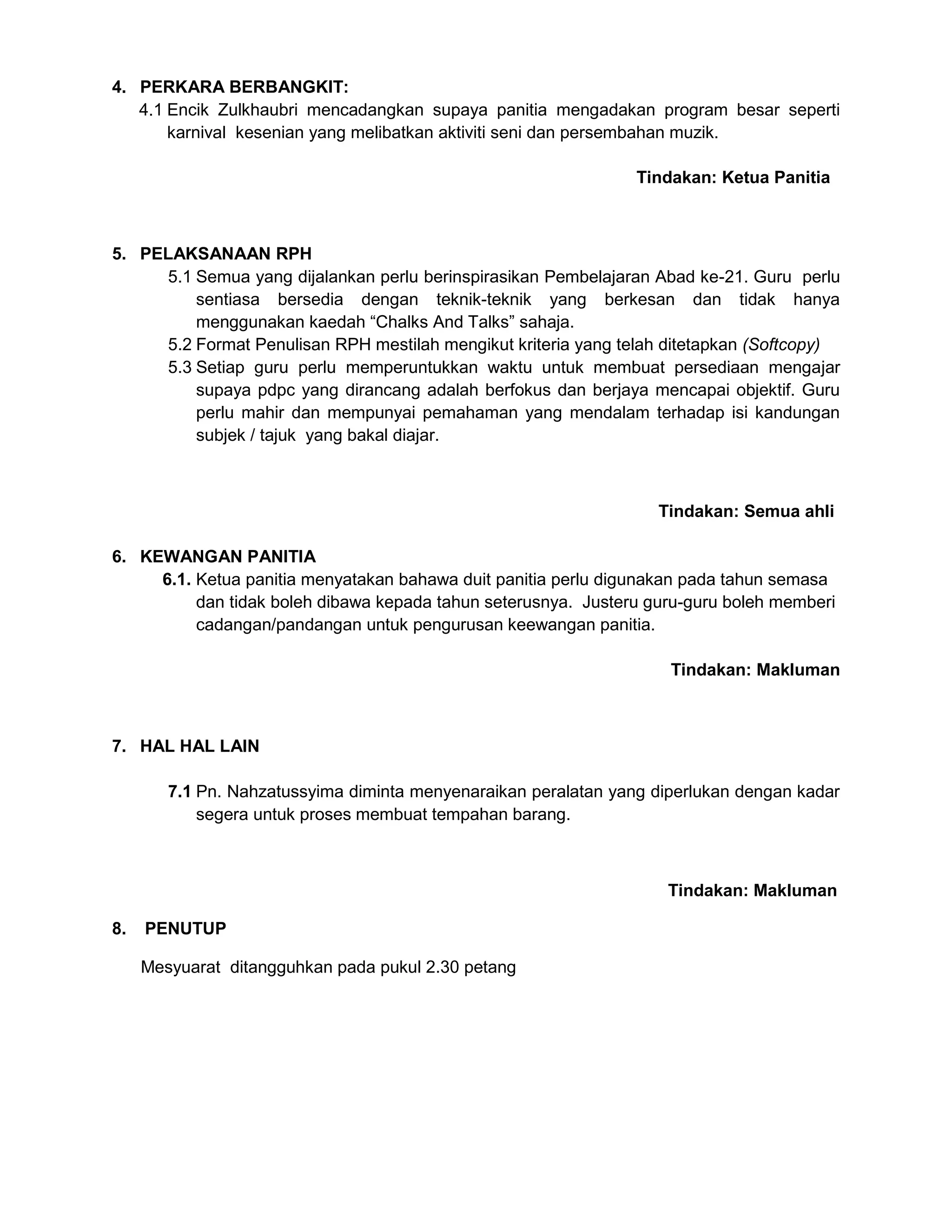 MINIT MESYUARAT PANITIA PENDIDIKAN SENI VISUAL KALI 1.docx