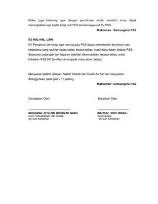 Minit mesyuarat pss bil 1 2021 (edit) | DOCX