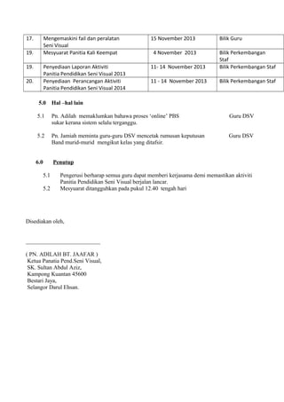 Minit mesyuarat sains | PDF