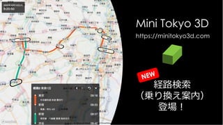 Mini Tokyo 3D 2021 − 交通デジタルツイン、2年間の進化 | PDF