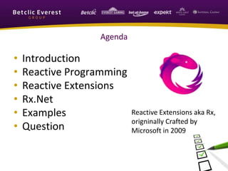 Mini training - Reactive Extensions (Rx) | PPT