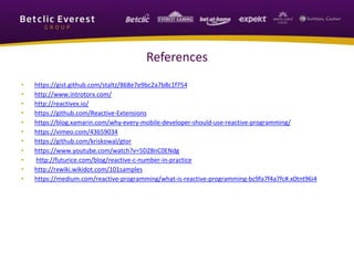 Mini training - Reactive Extensions (Rx) | PPT