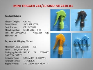 Mini trigger sprayer | PPT