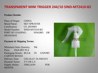 Mini trigger sprayer | PPT