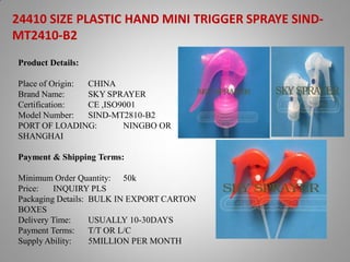 Mini trigger sprayer | PPT