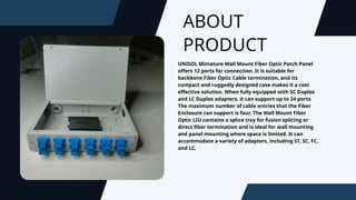 Mini Wall Mount patch panel fiber optic product | PPTX
