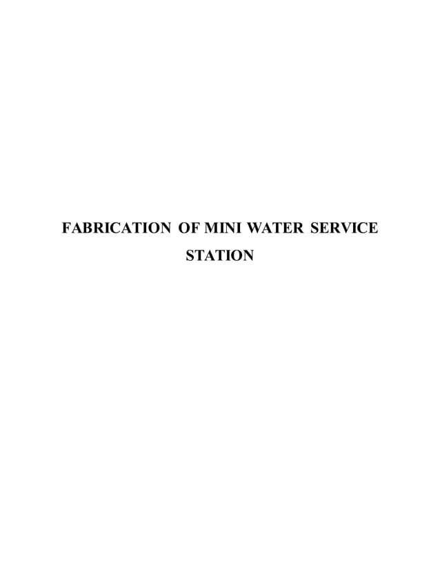Mini water service station | DOCX