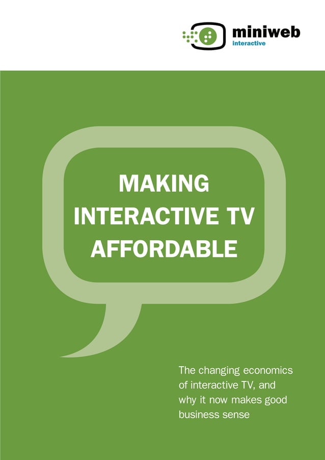Miniweb White Paper | PDF | Home Entertainment Systems | Consumer Electronics