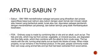Mini workshop pembuatan sabun natural | PPTX
