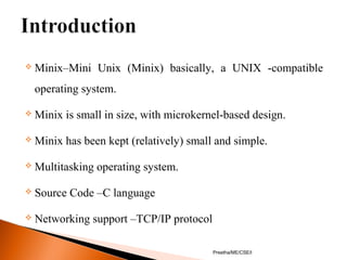 Educational operating system-Minix&Weenix | PPT