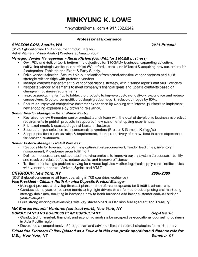 Minkyunglowe resume | PDF
