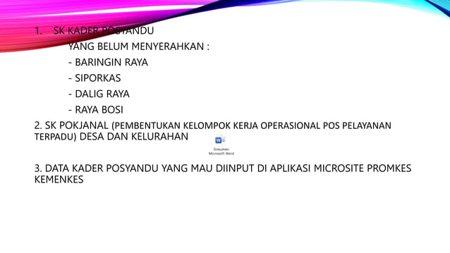 MINLOK PROMKES.pptx Membahas mengenai capaian setiap program | PPTX