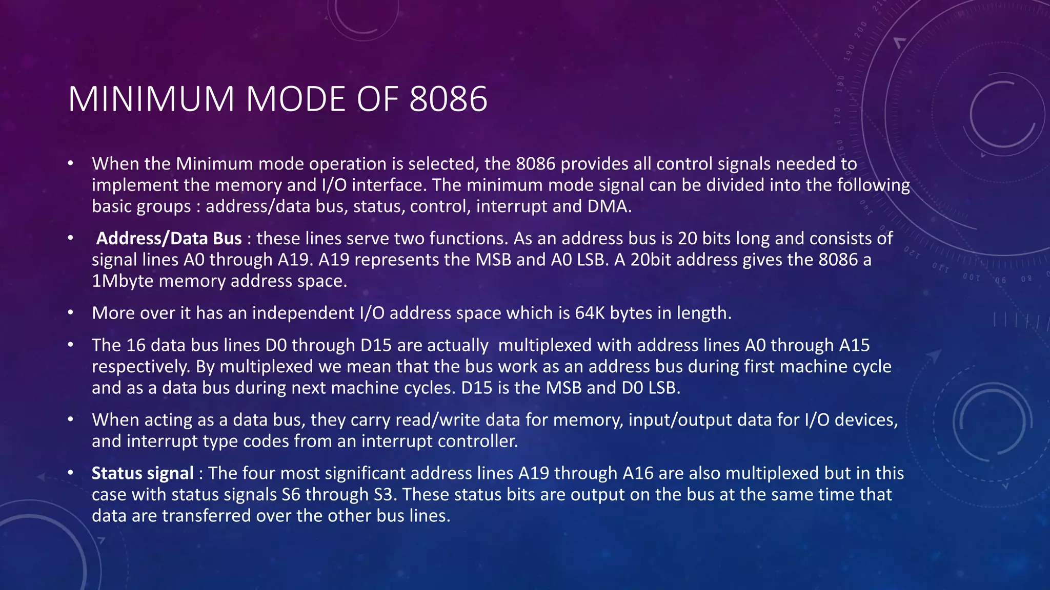 Minimum Modes and Maximum Modes of 8086 Microprocessor | PPTX