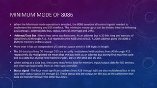 Minimum Modes and Maximum Modes of 8086 Microprocessor | PPTX