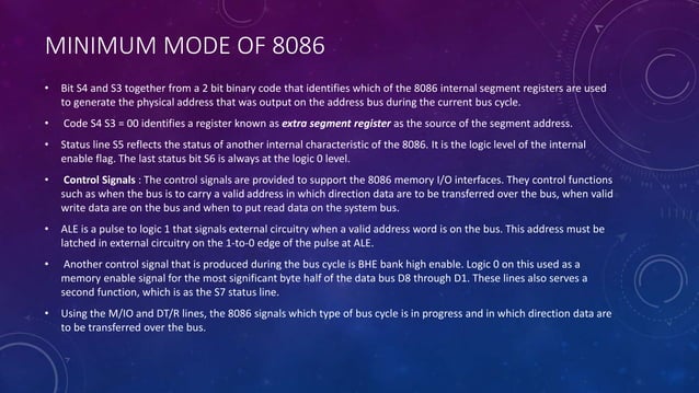 Minimum Modes and Maximum Modes of 8086 Microprocessor | PPTX