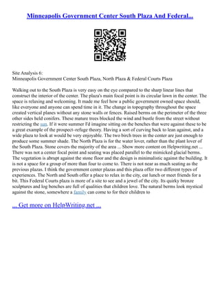 Minneapolis Government Center South Plaza And Federal... | PDF