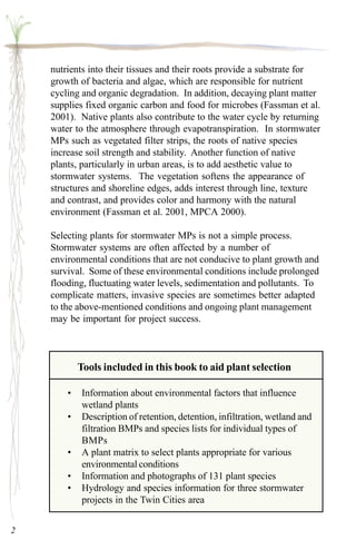 Minnesota: Plants for Stormwater Design - Part 1 | PDF