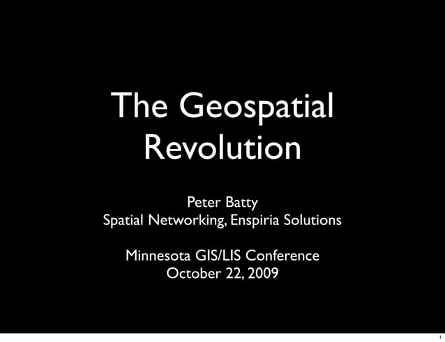 Minnesota GIS/LIS The Geospatial Revolution Peter Batty | PDF | Maps ...