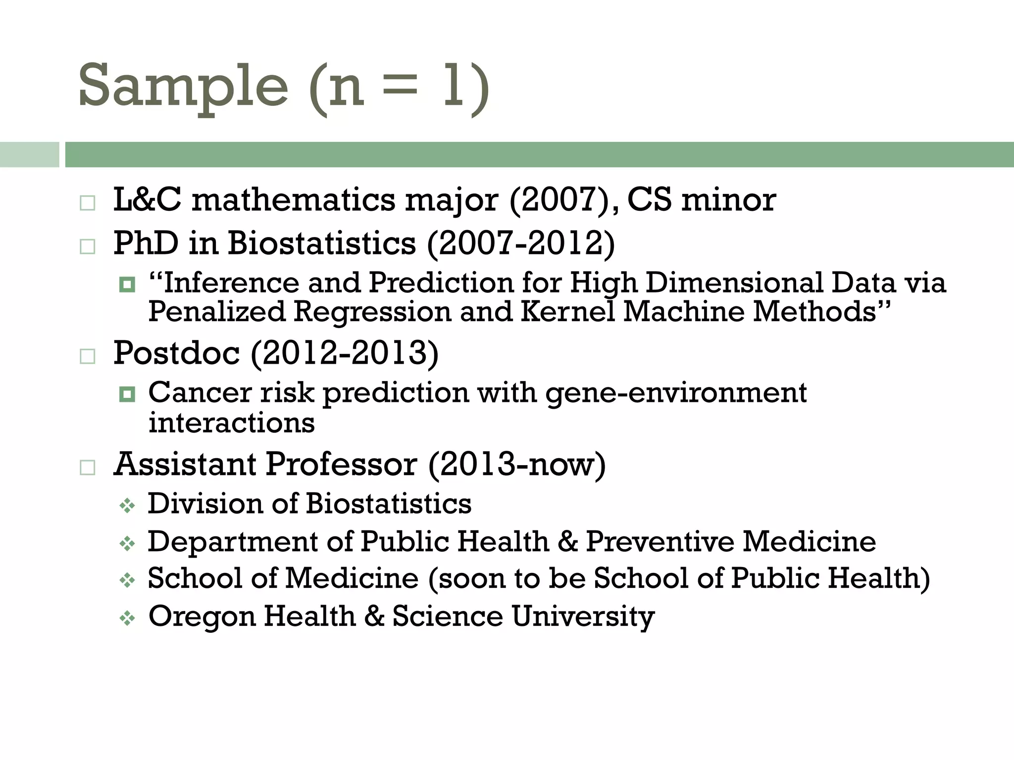 Math, Stats and CS in Public Health and Medical Research | PPT