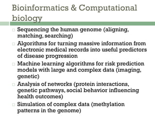 Math, Stats and CS in Public Health and Medical Research | PPT