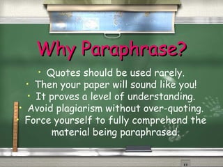 Paraphrasing | PPT
